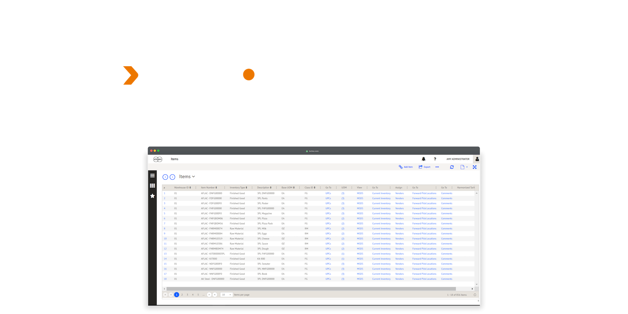 Korber Warehouse Management System (WMS) | Integrations | Takt